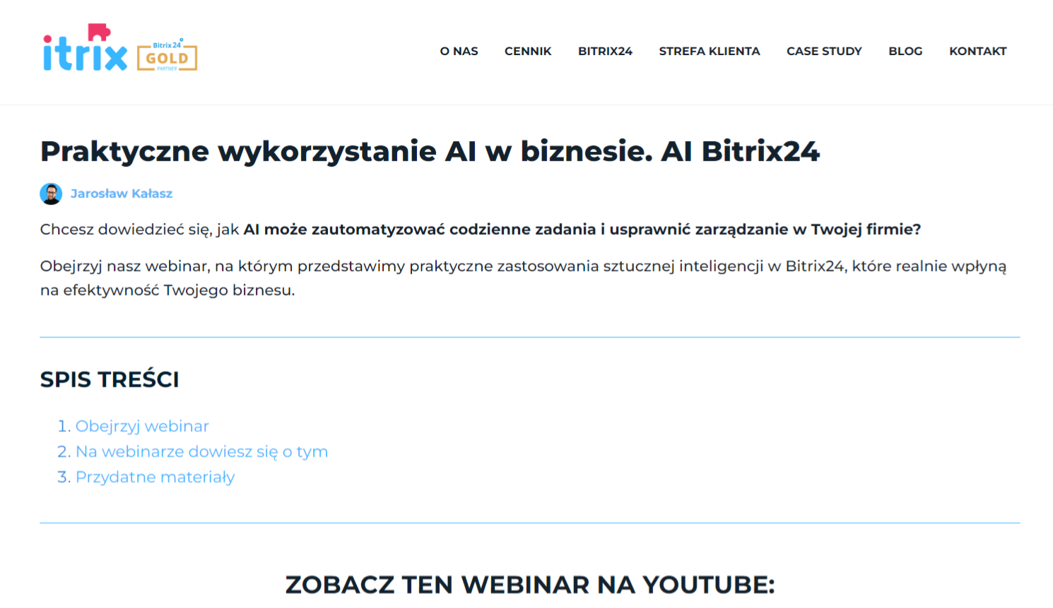 Praktyczne wykorzystanie AI w biznesie. AI Bitrix24