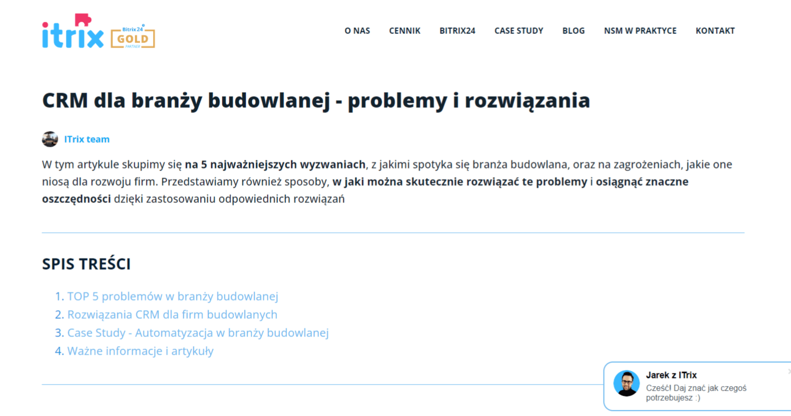 CRM dla branży budowlanej